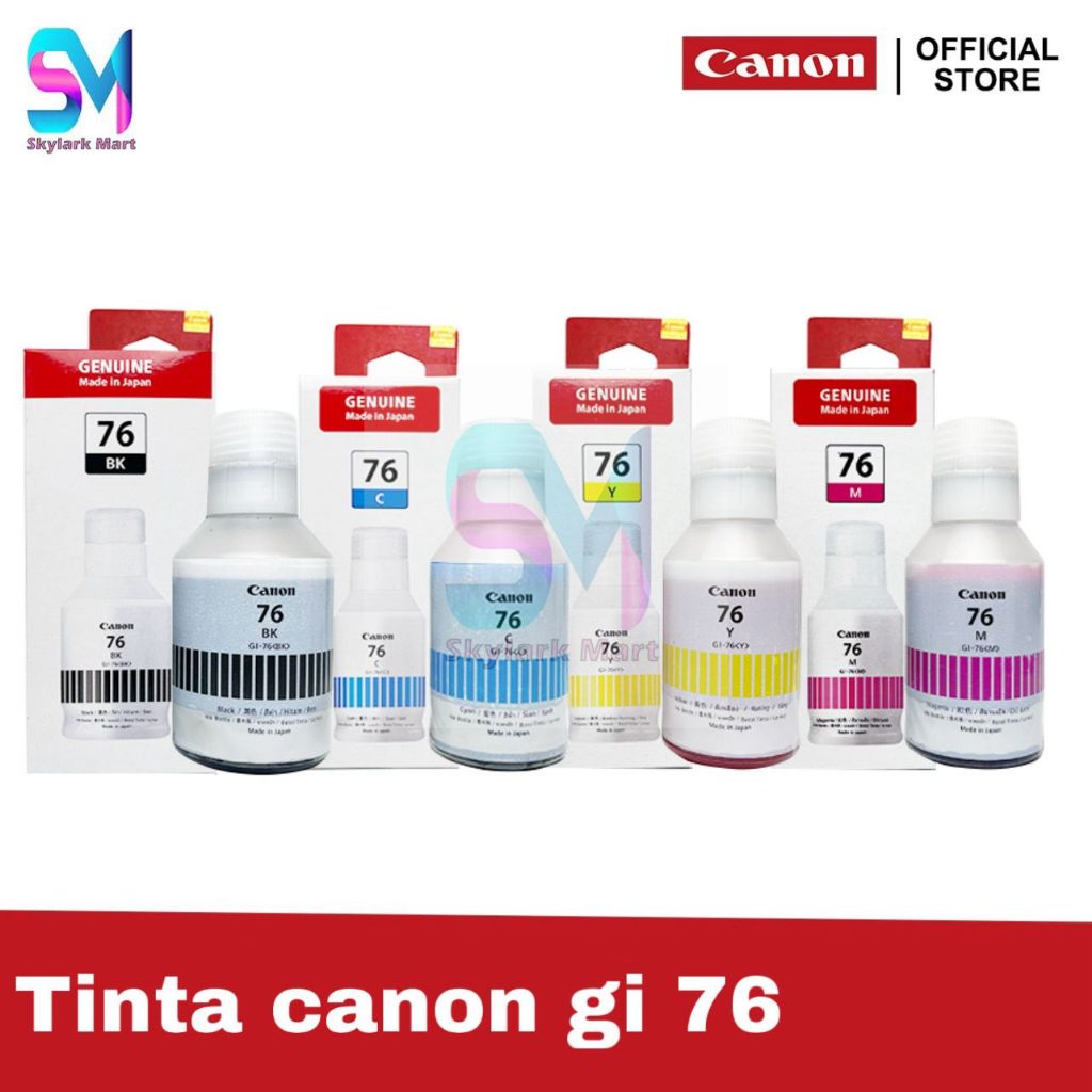 Jual 1 SET 4 PCS Tinta Canon Gi 76 Tipe Printer GX5070 GX6070 GX7070 ...