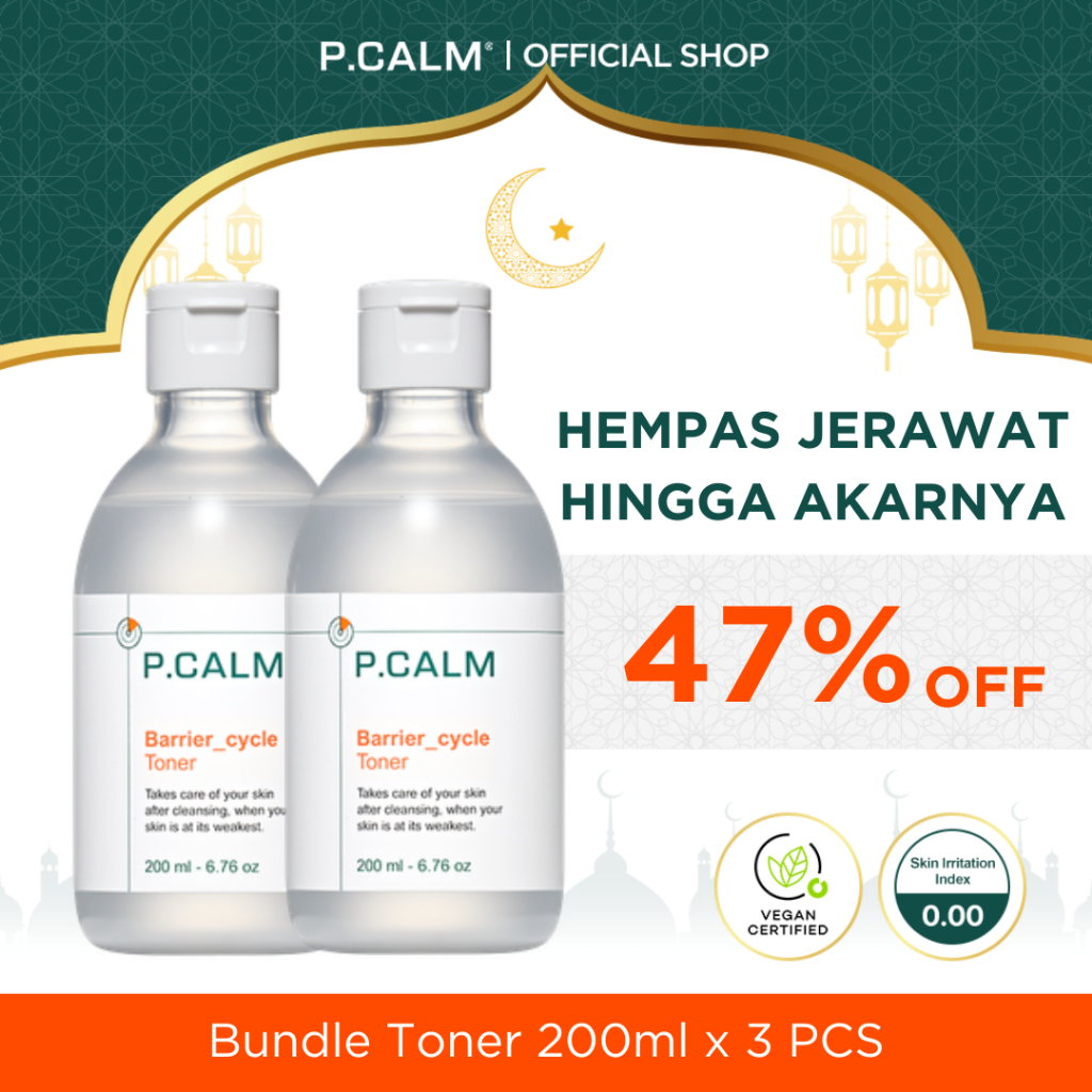 Jual P.CALM [BUNDLE 2 PCS] BARRIER CYCLE TONER 200ml x2 | Shopee Indonesia