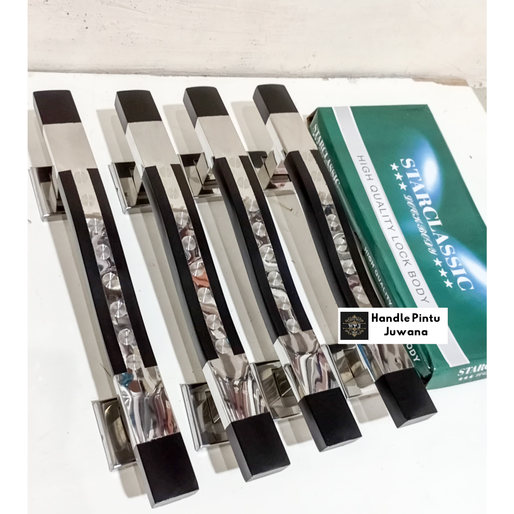 Jual 1 set handle pintu rumah 33 cm 45 cm motif grafir tarikan pintu ...
