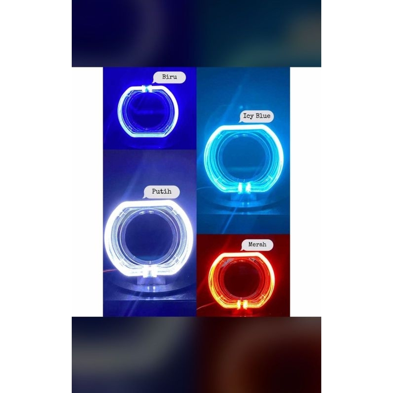 Jual Shroud biled 2.5inch variasi lampu biled angel eye shroud 12 volt ...