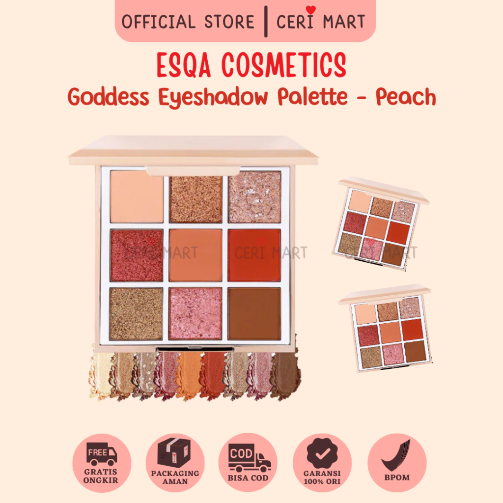 Jual ESQA Goddess Eyeshadow Palette - Peach Pewarna Mata BPOM ORIGINAL ...