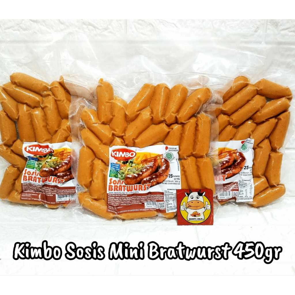 Jual KIMBO SOSIS MINI BRATWURST 450GR-FROZEN FOOD-BRONTZ JOGJA | Shopee ...