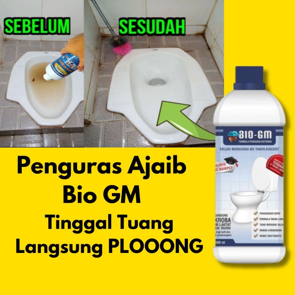 Jual Pembersih Saluran Air Wc Mampet Bio Gm Obat Ampuh Cairan Tanpa ...