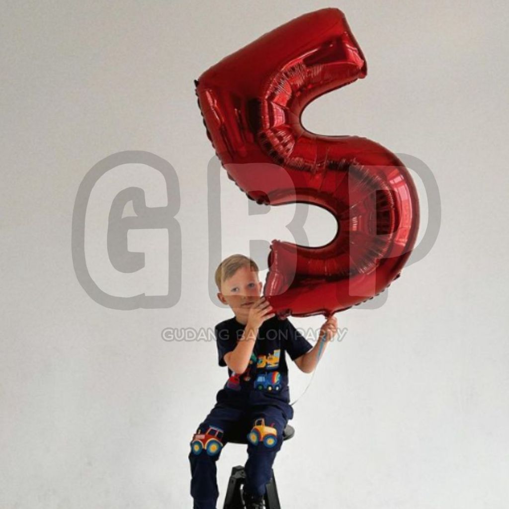 Jual Balon Foil Angka BESAR - 80cm (Merah) | Shopee Indonesia