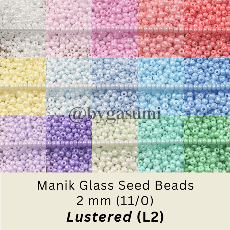 Jual (L2) 10 & 50 Gram Manik Premium Ukuran Seragam 2 mm 11/0 Lustered ...