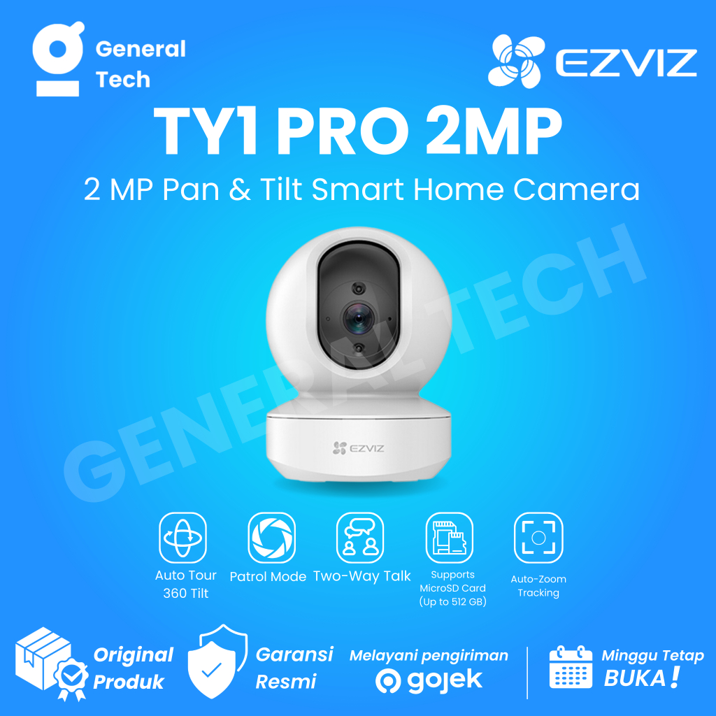 Jual EZVIZ TY1 Pro 2MP Smart Wi-Fi Pan & Tilt Camera | Shopee Indonesia