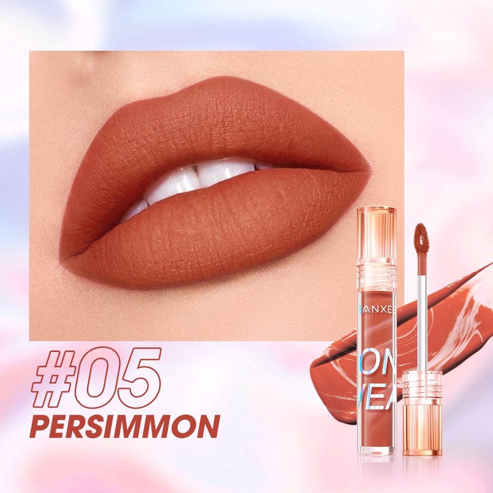 Jual BANXEER Lip Gloss Matte 24 Jam Tahan Lama Tahan Air Pewarna Bibir Halus Ringan NON-STICK ...