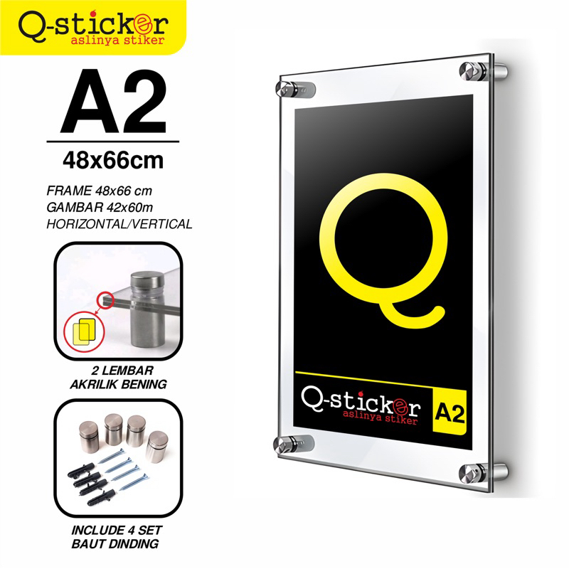 Jual Acrylic akrilik Frame Poster / Bingkai Foto Dinding Akrilik/ Wall ...