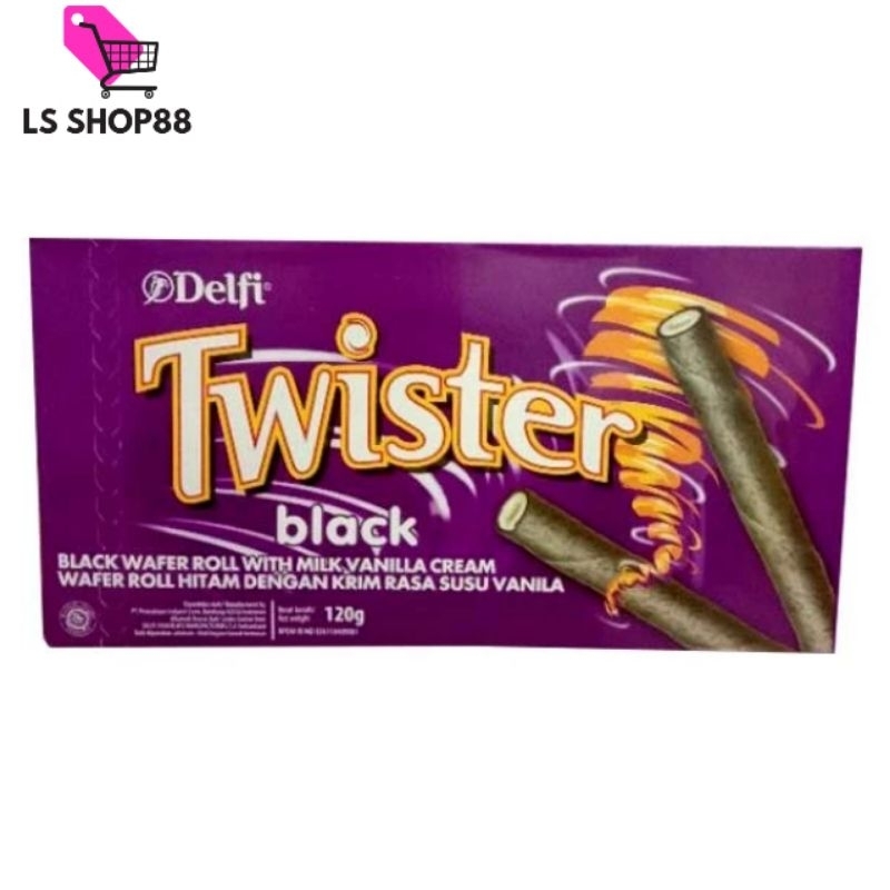 Jual Delfi TWISTER Black Vanilla Wafer Rolls 120gr | Shopee Indonesia