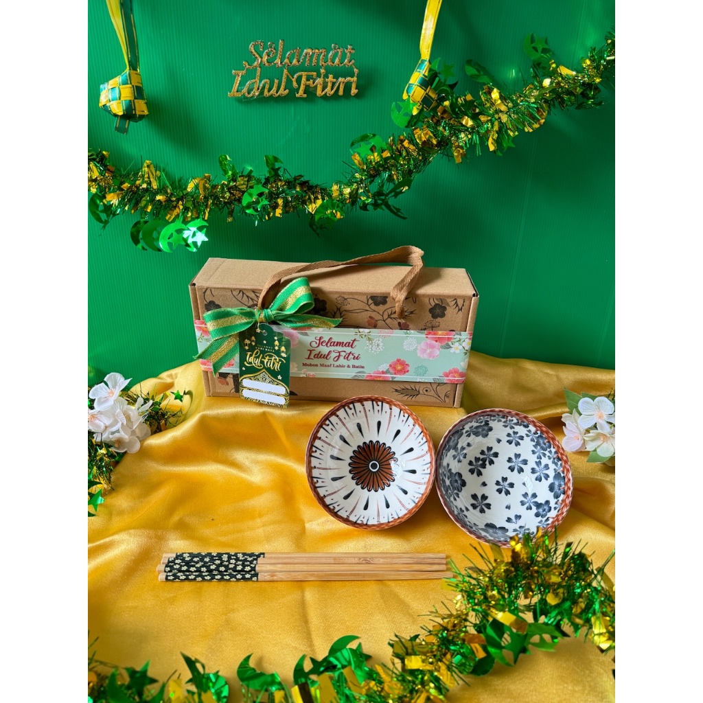 Jual [DK] GIFT SET BOX MANGKOK HAMPERS ISI 2 ATAU 4 / MANGKOK SOUVENIR ...