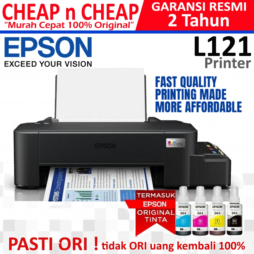 Jual Epson L121 Print Only Eco Tank Printer A4 L 121 L120 L 120 Ink EcoTank InkTank | Shopee ...