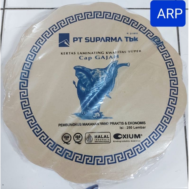 Jual Kertas Nasi Bulat Gajah Biru/Kertas Nasi Bunga Cap Gajah Biru Isi ...