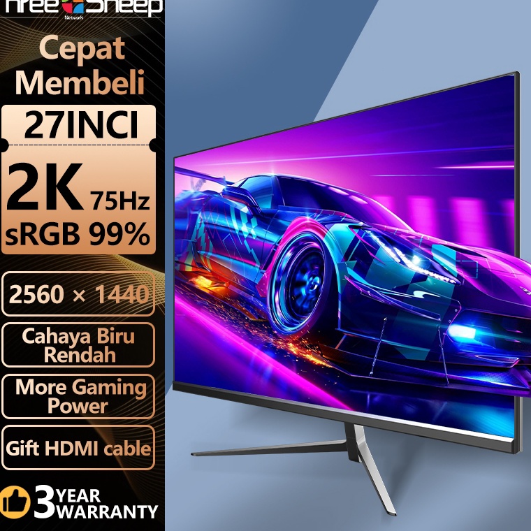 Jual ART E6P 27 inch MONITOR 19218 75Hz IPS PANEL 2K Tampilan Lengkung Monitor PC displayKantor ...