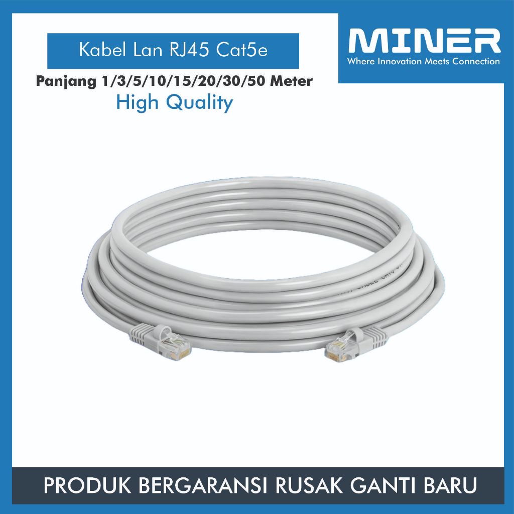 Jual MINER Kabel Lan RJ45 Cat5e Panjang 3 Meter Kualitas Premium ...