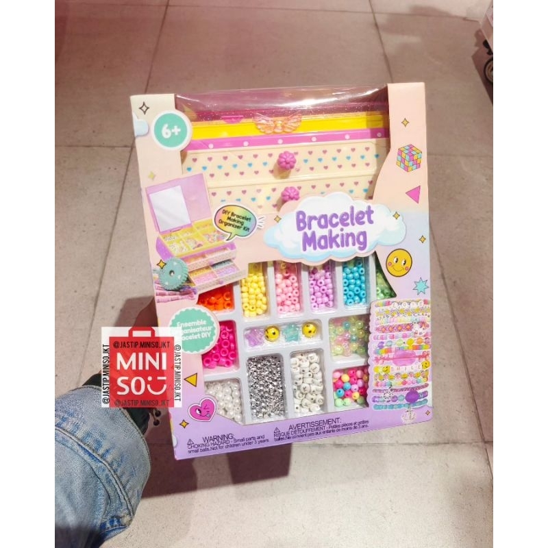 Jual MINISO 🆕 DIY Gelang / Bracelet Making Organizer Kit (1 Set ...