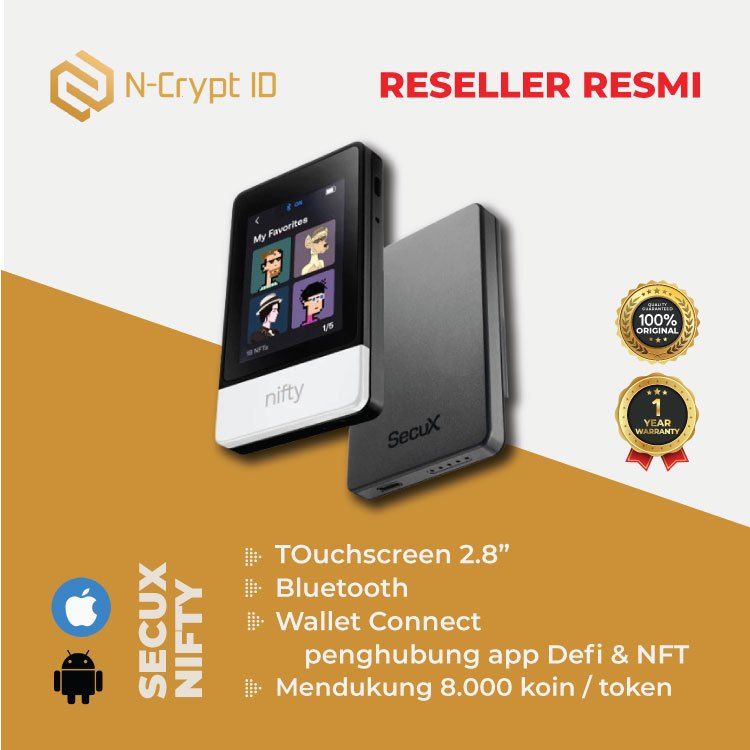 Jual Secux Nifty / Hardware Crypto Cryptocurrency Wallet / NFT Bitcoin ...