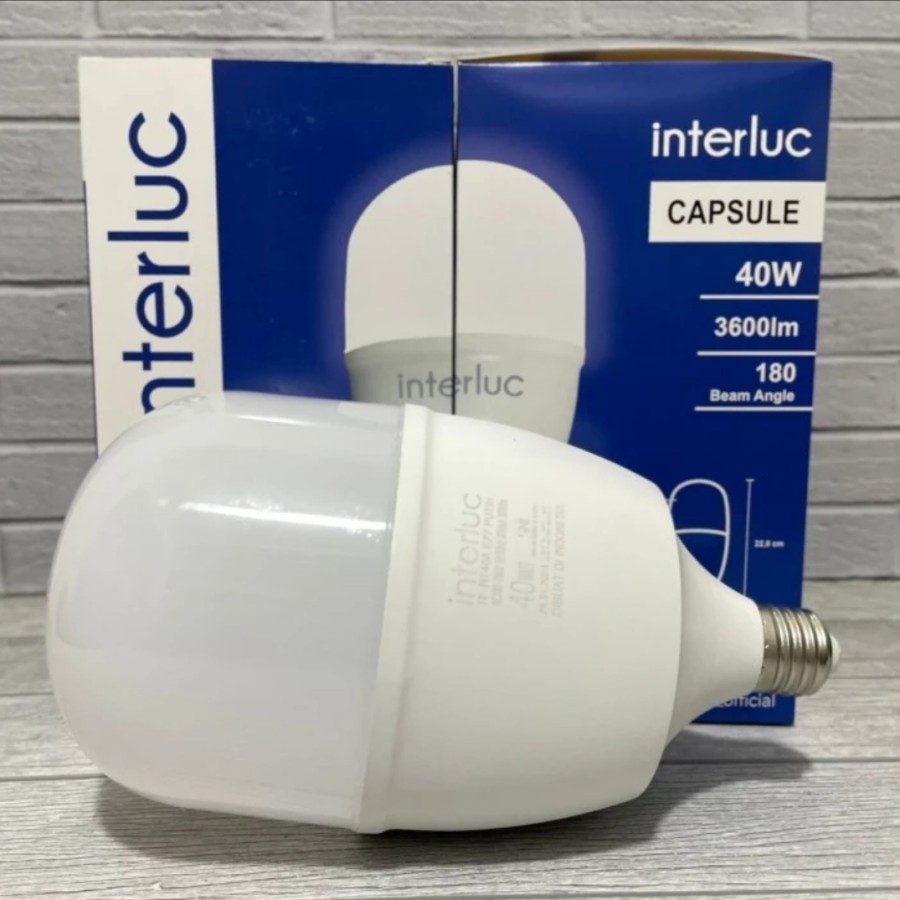 Jual LAMPU LED BULB CAPSULE INTERLUC BOHLAM LAMPU LED INTERLUC KAPSUL 40W 40 W | Shopee Indonesia