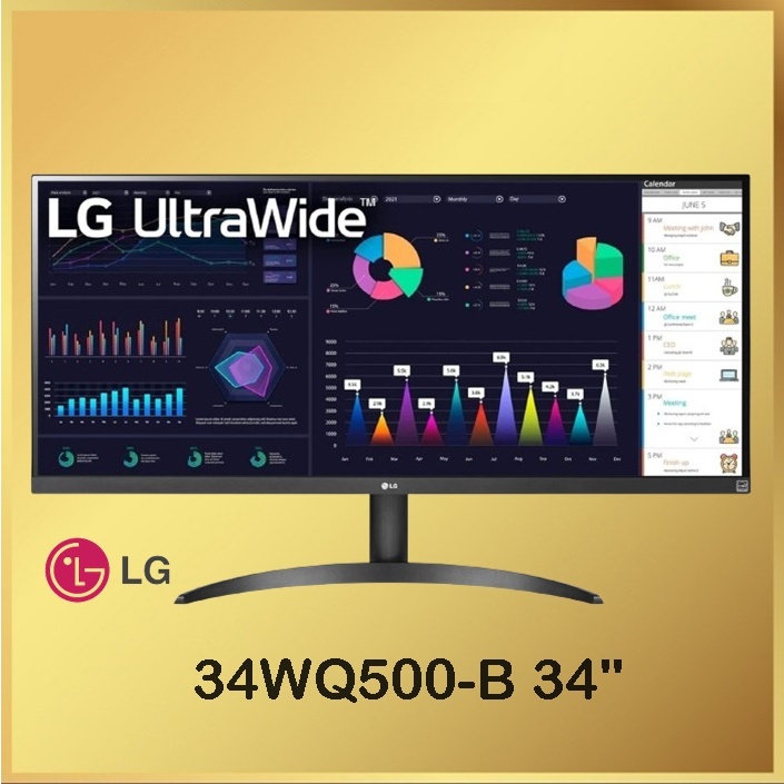 Jual Monitor LG 34" 34WQ500-B UltraWide FHD HDR FreeSync LG 34WQ500-B 34 WQ500 B | Shopee Indonesia