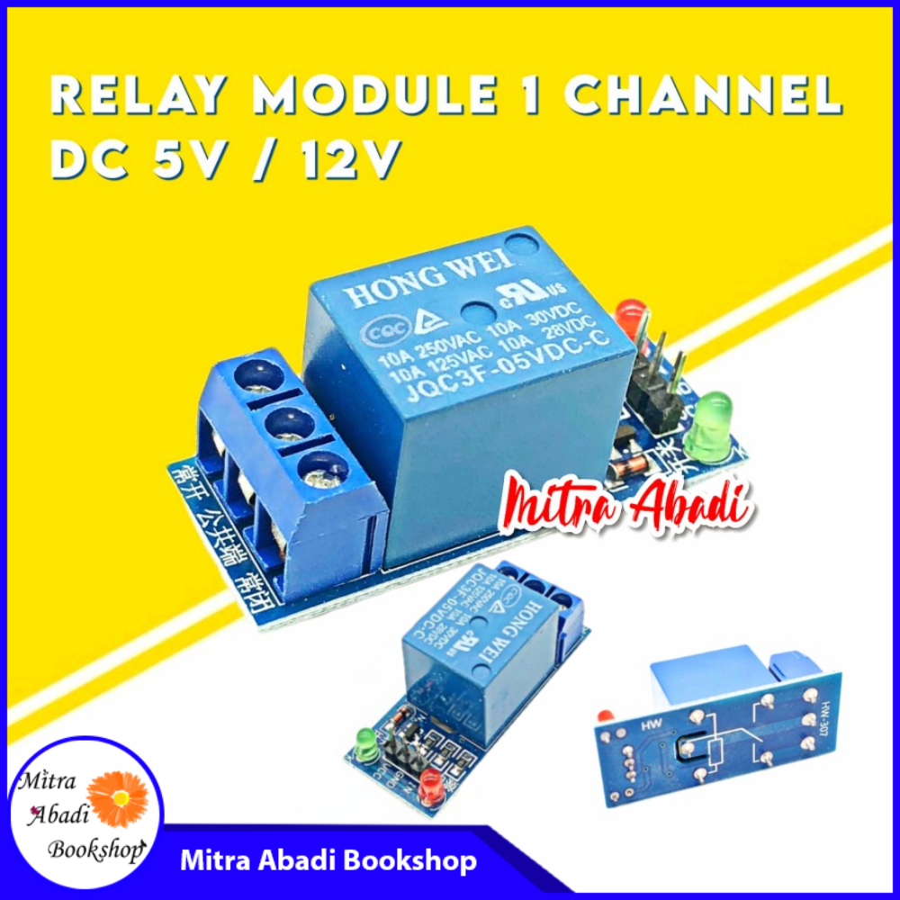 Jual Relay Module 1 Channel DC 5V / 12V | Shopee Indonesia