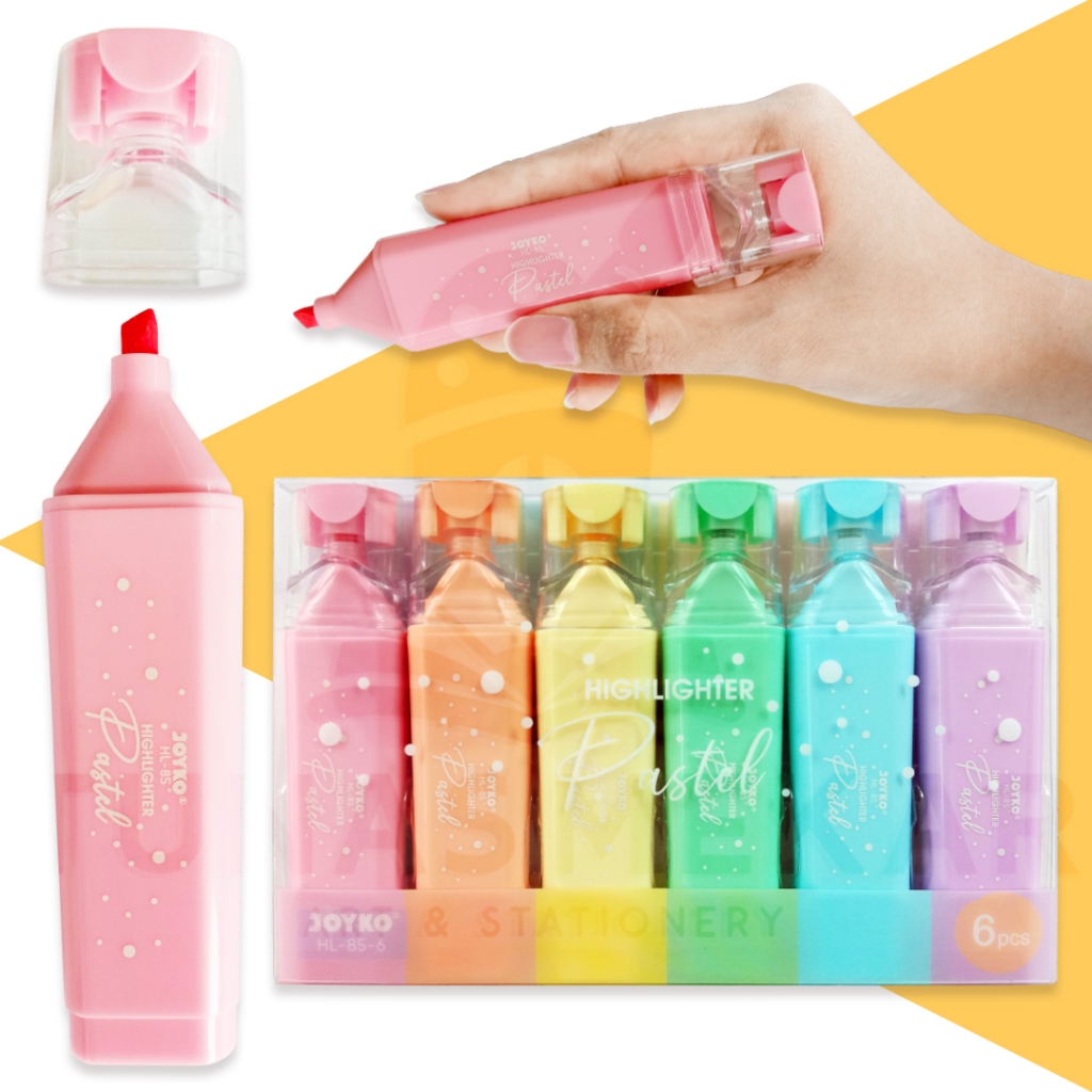 Jual Penanda Berwarna Highlighter Joyko HL-85 6 Warna Pastel | Shopee ...