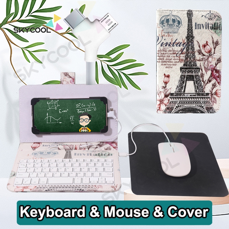 Jual Android Phone Keyboard Dan Mouse Set Portabel Type-C/Micro-Usb ...