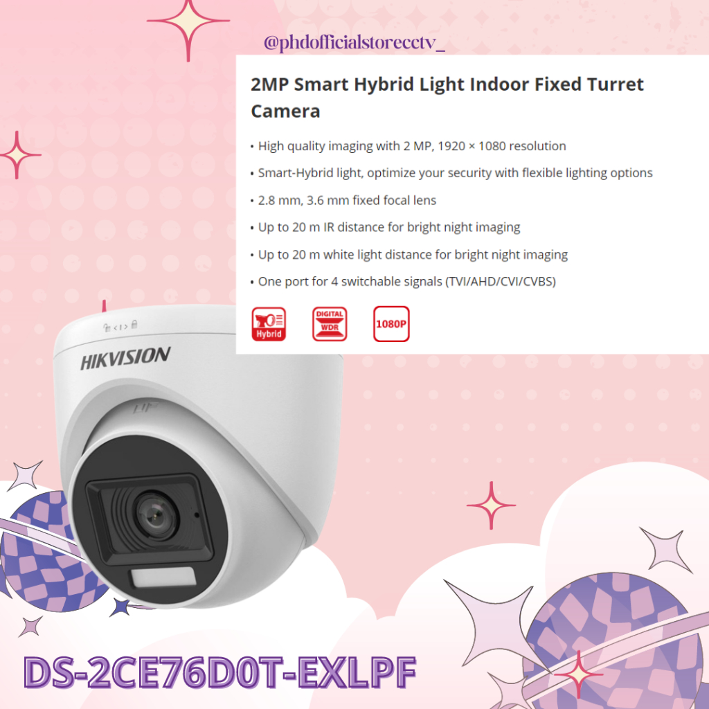 Jual Camera Analog Ds 2ce76d0t Exlpf Hikvision 2mp Smart Hybrid Light