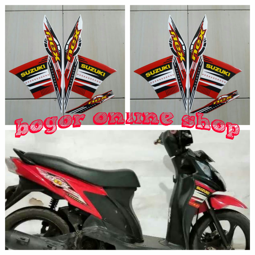 Jual Stiker Motor Suzuki Nex 2013 Putih-merah | Shopee Indonesia