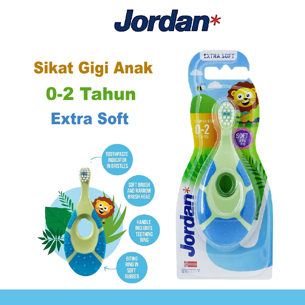 Jual Jordan Toothbrush Oral Care Kids Step 1 Extra Soft - Sikat Gigi ...