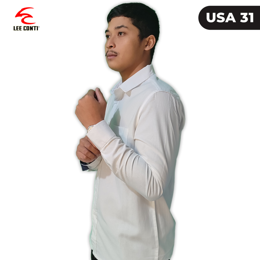 Jual Lee Conti - Kemeja Polos Panjang Dua Kerah (Collar & Koko) USA ...
