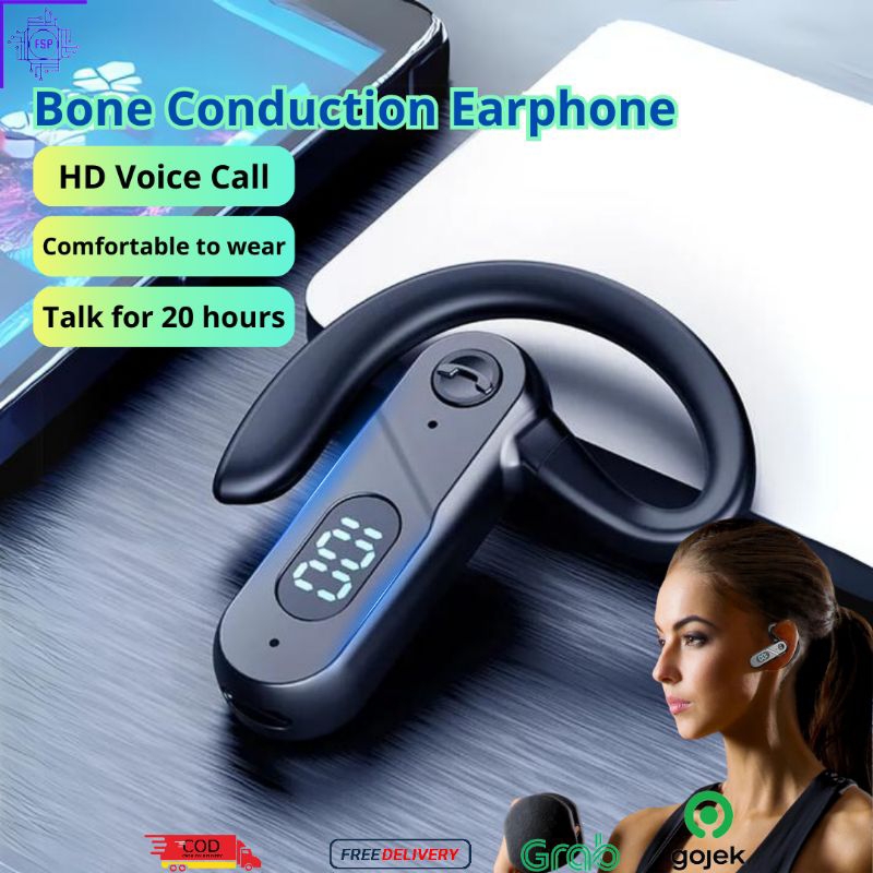 Jual Bone Conduction Earphone Bluetooth 5.2 Wireless Waterproof Headset ...