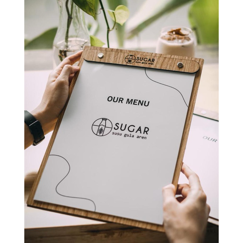 Jual WOODEN MENU BOARD SIZE A5 CUSTOM DESIGN UNTUK LOGO / TULISAN ...