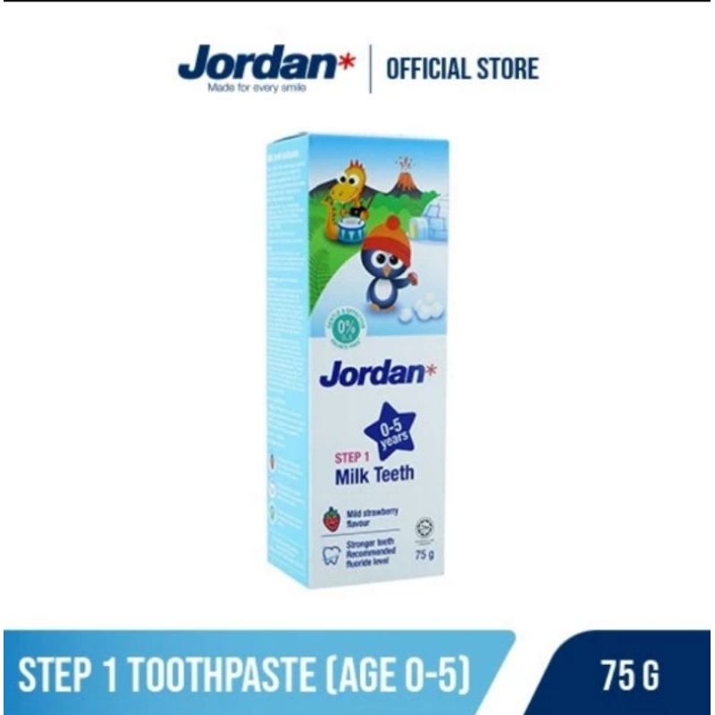 Jual Jordan Toothpaste Step 1 0-5 Tahun , Pasta Gigi anak bayi Rasa ...
