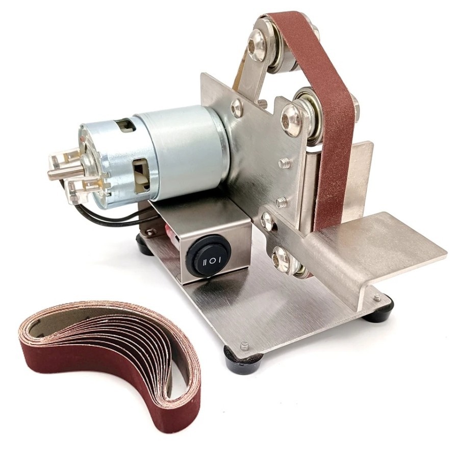 Jual mesin mini belt sander grinder amplas poles DIY multifungsi ...