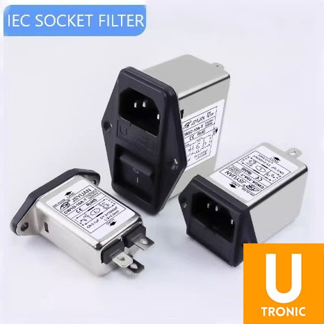 Jual Filter IEC Three In One Socket Double Fuse Switch 220V Power ...