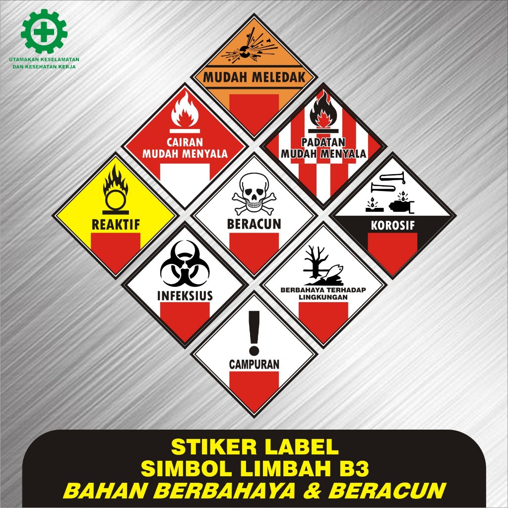 Jual Sticker SIMBOL LIMBAH B3 10x10 cm | Shopee Indonesia