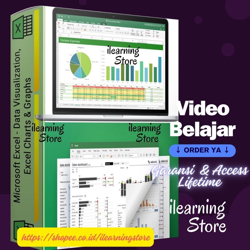 Jual [EC35] E-Course Jago Buat Grafik & Data Visualization Dengan Microsoft Excel (Bahasa ...