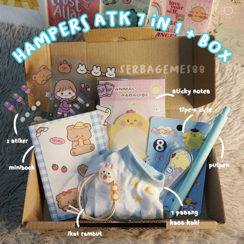 Jual serbagemes88 - SET ALAT TULIS 7 IN 1 LENGKAP / HAMPERS KADO GIFT ...
