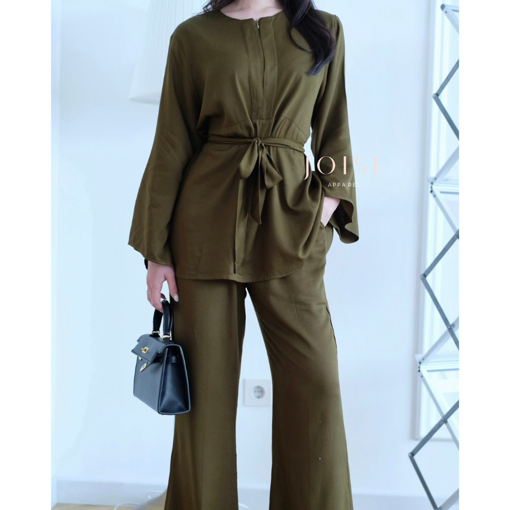 Jual JOISE - Alina One Set Setelan dan Tali Pinggang / One Set Korean Style / Setelan Wanita ...
