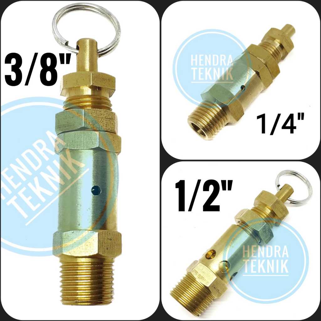 Jual SAVETY VALVE COMPRESSOR 1/4" 3/8" 1/2" HD PENGAMAN TEKANAN ANGIN ...