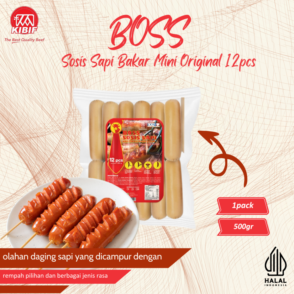 Jual BOSS Sosis Sapi Bakar Mini Original @ 12 Pcs | Shopee Indonesia