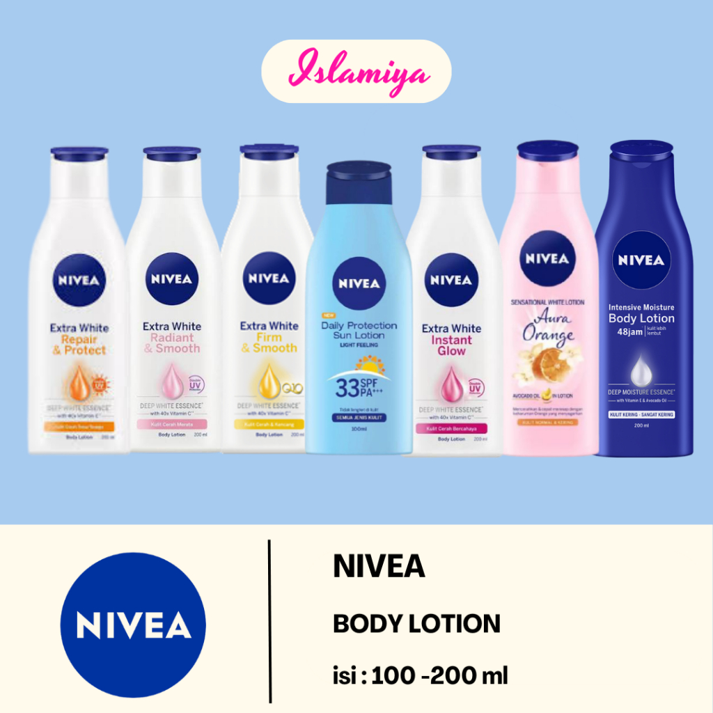 Jual Nivea Body Lotion|Intensive Moisture Daily Protection Sun Lotion SPF 33 Extra White ...