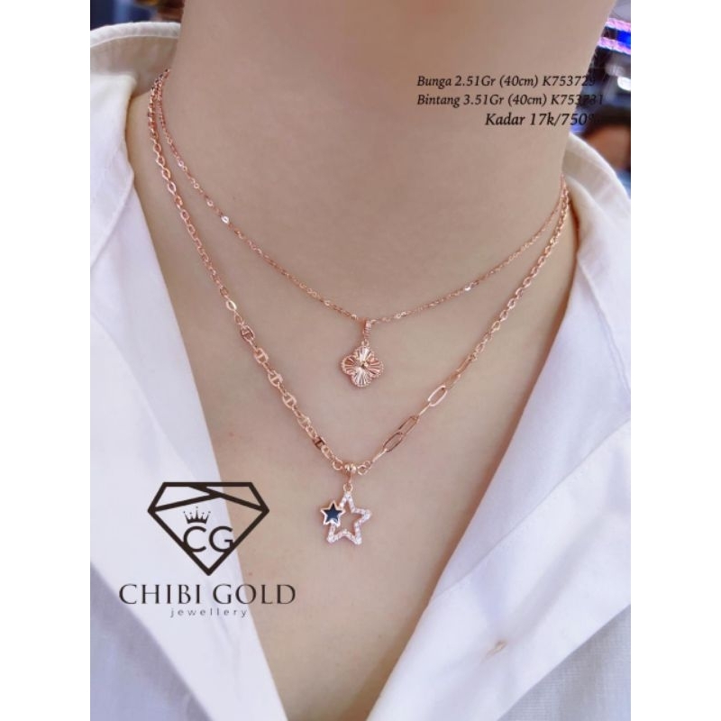 Jual CHIBI GOLD - Kalung Koye emas 750 kadar 17k K753729 - Chibigold ...