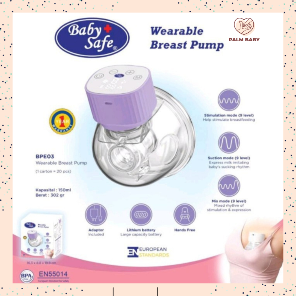 Jual Baby Safe Breastpump wearable handsfree electric BPE03 | Shopee Indonesia