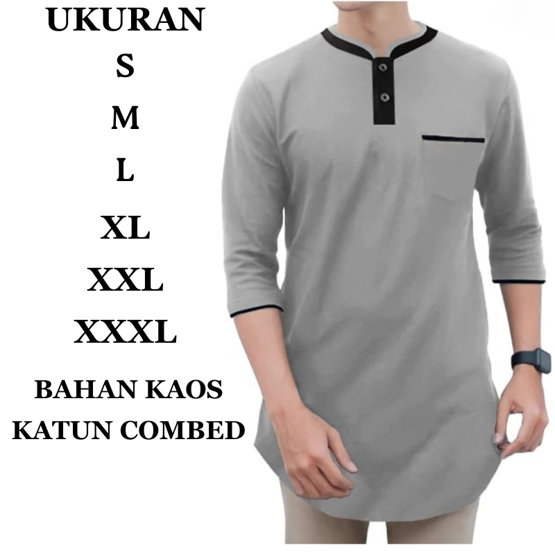 Jual Baju Koko Pria Dewasa BO Size S M L XL XXL XXXL LD 96-130 CM Bahan ...