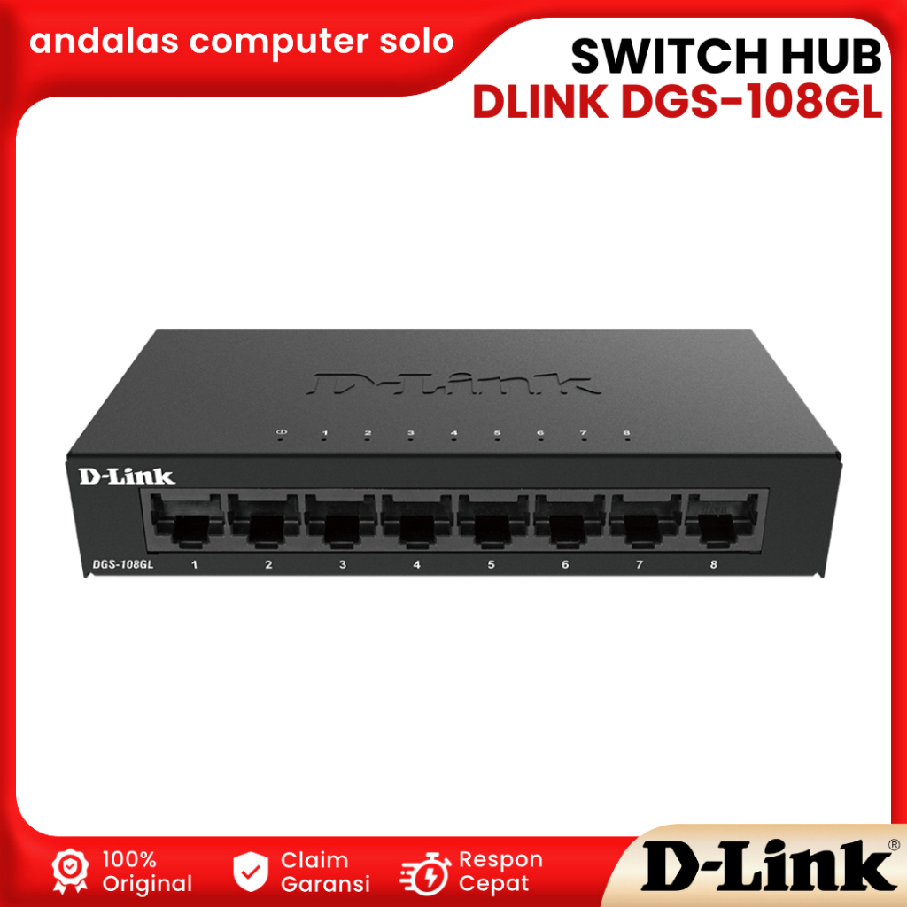 Jual DESKTOP SWITCH HUB 8-Port Gigabit Unmanaged Desktop Switch D-LINK ...