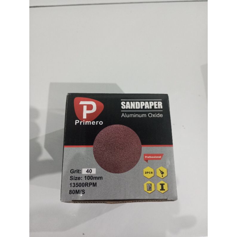 Jual Amplas Sandpaper Velcro/Bulat PRIMERO #40, #80 | Shopee Indonesia