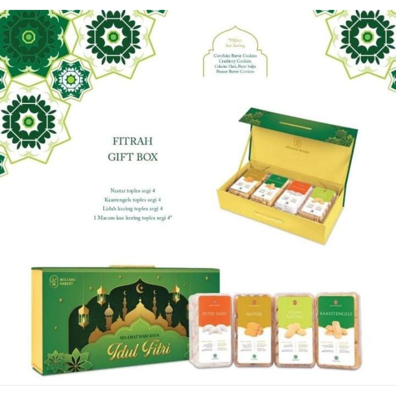 Jual Holland Bakery Fitrah Gift Box Eid Mubarak Hampers Idul Fitri 2024 | Shopee Indonesia