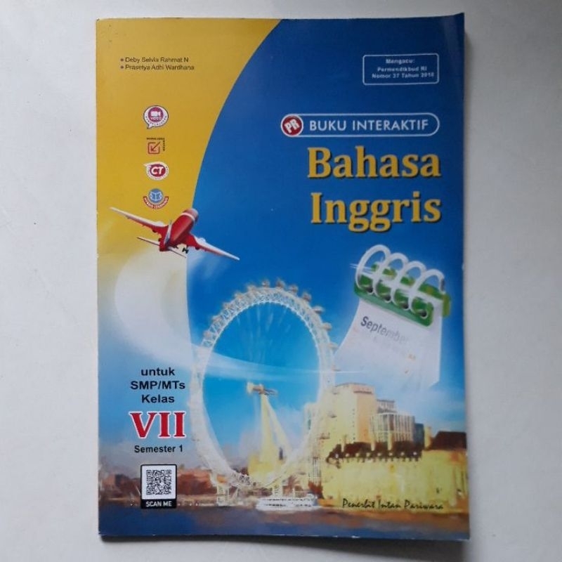 Jual BUKU PR INTERAKTIF BAHASA INGGRIS UNTUK SMP/MTS KELAS VII SEMESTER 1 : INTAN PARIWARA ...