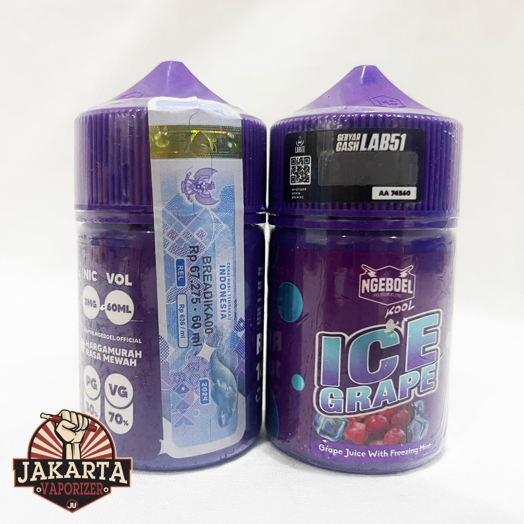 Jual NGEBOEL ICE GRAPE Kool 60ML Liquid Premium Anggur Ice Vapor ...