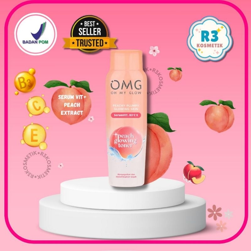 Jual OMG Oh My Glow Peach Glowing Toner (100ML) | Shopee Indonesia